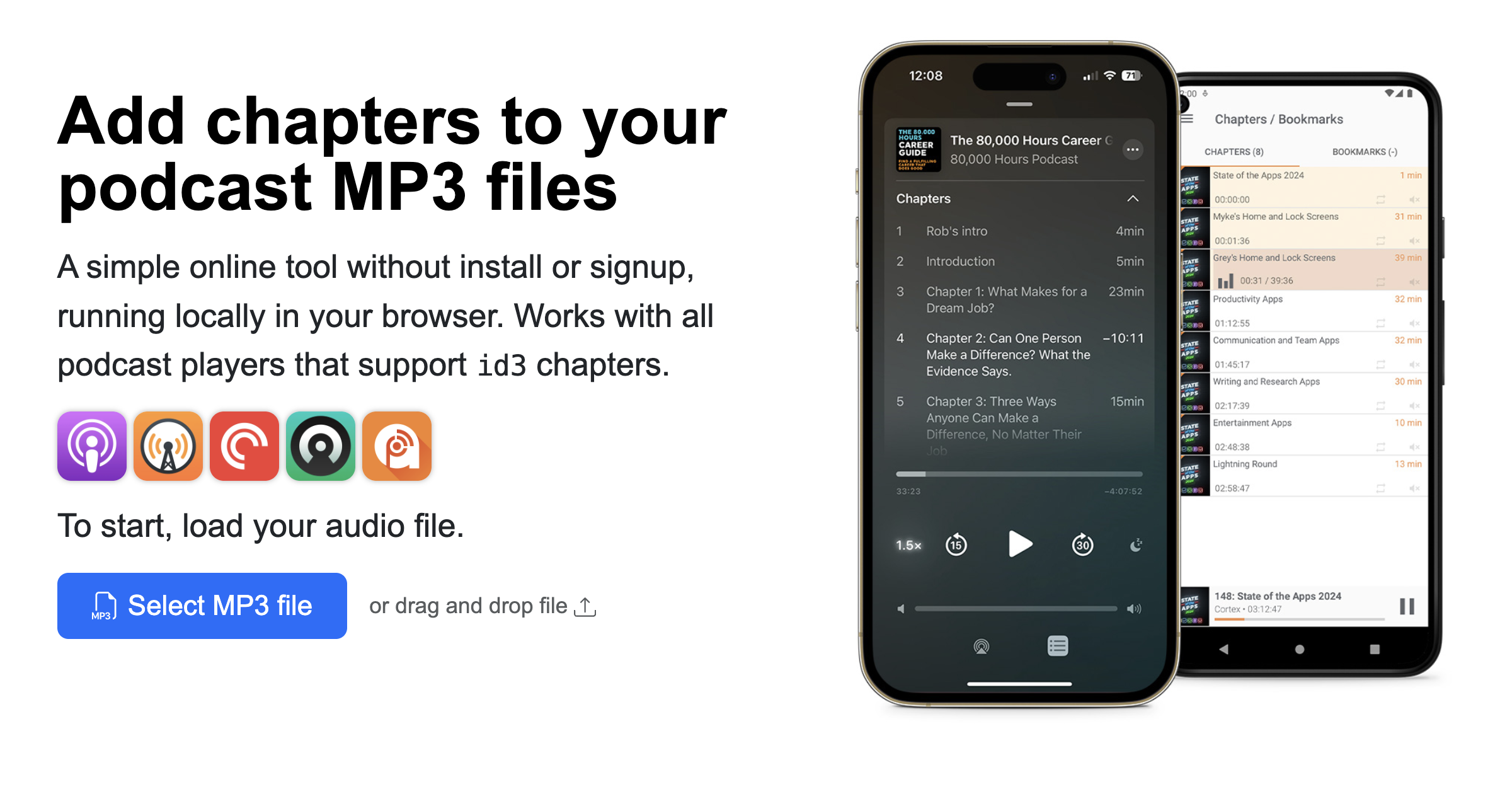 Online MP3 Podcast Chapter Editor